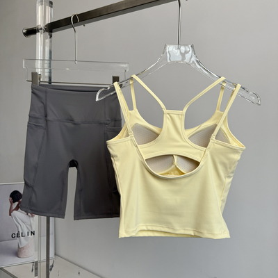 运动健身瑜伽服套装女短裤背心