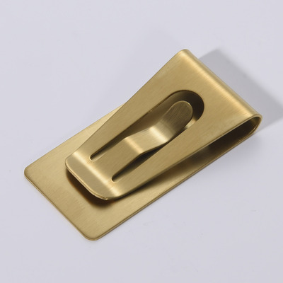 一件刻字LOGO信用卡钞票夹厂家直销Money Clip不锈钢钱夹 金属钱