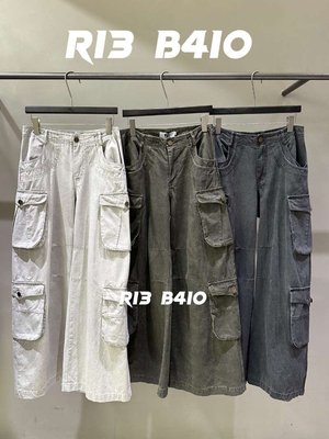 R13新款 多口袋工装裤