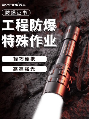 天火充电式强光防爆手电筒