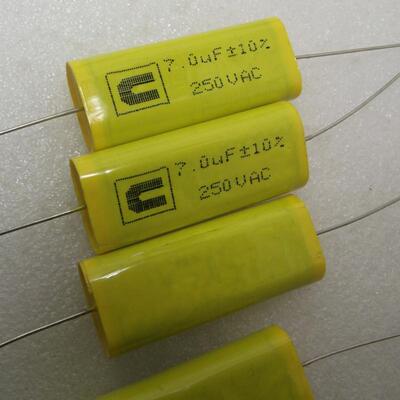 台湾凯利 CARLI MEA 轴向扁形金属化聚酯薄膜电容7.0UF 250V 705K