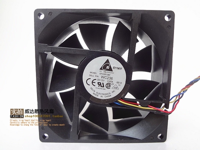 台达 EFC0912BF 12V 0.60A 9厘米 9032 4线温控 机箱电源散热风扇