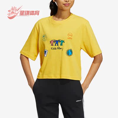 阿迪达斯正品女子运动短袖