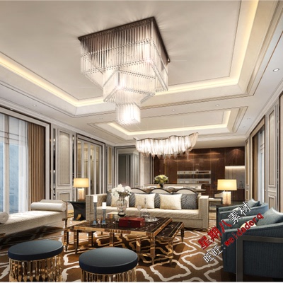 f9 CCD-嘉裕别墅样板房现代中式设计新中式新古典概念方案2套