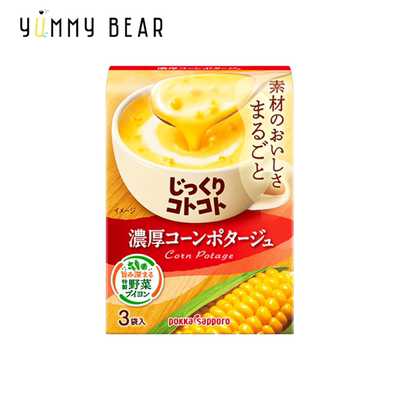 札幌 即冲粟米浓汤3袋入67.5g家庭装速食汤开袋即食汤类玉米味