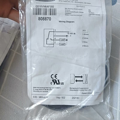 美国邦纳光电传感器QS18VN6AF350，订货号80887--议价商品