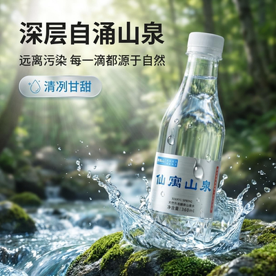 仙寓山泉石台硒泉360ml*20瓶整箱 天然硒锌山泉水弱碱性家庭健康