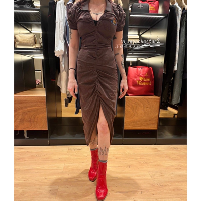 VIVIENNE WESTWOOD西太后经典PULLING土星修身百搭polo连身裙正品