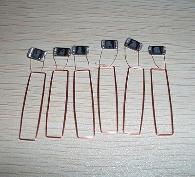 33*9MM TI2048芯片焊接线圈2KBIT存储13.56MHZRFID裸标签