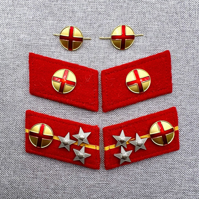 全新复刻纪念品五五式金边红十字医务符号领章领花配件影视道具