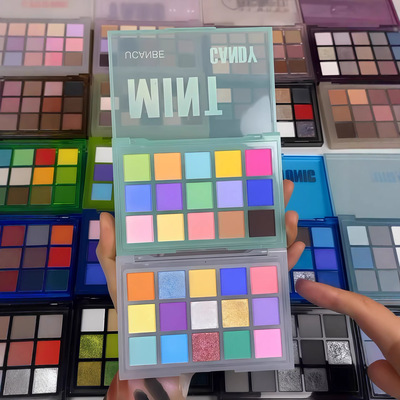 爆款ucanbe15色眼影盘！马卡龙彩色系玩妆哑光大地色珠光爆闪眼影