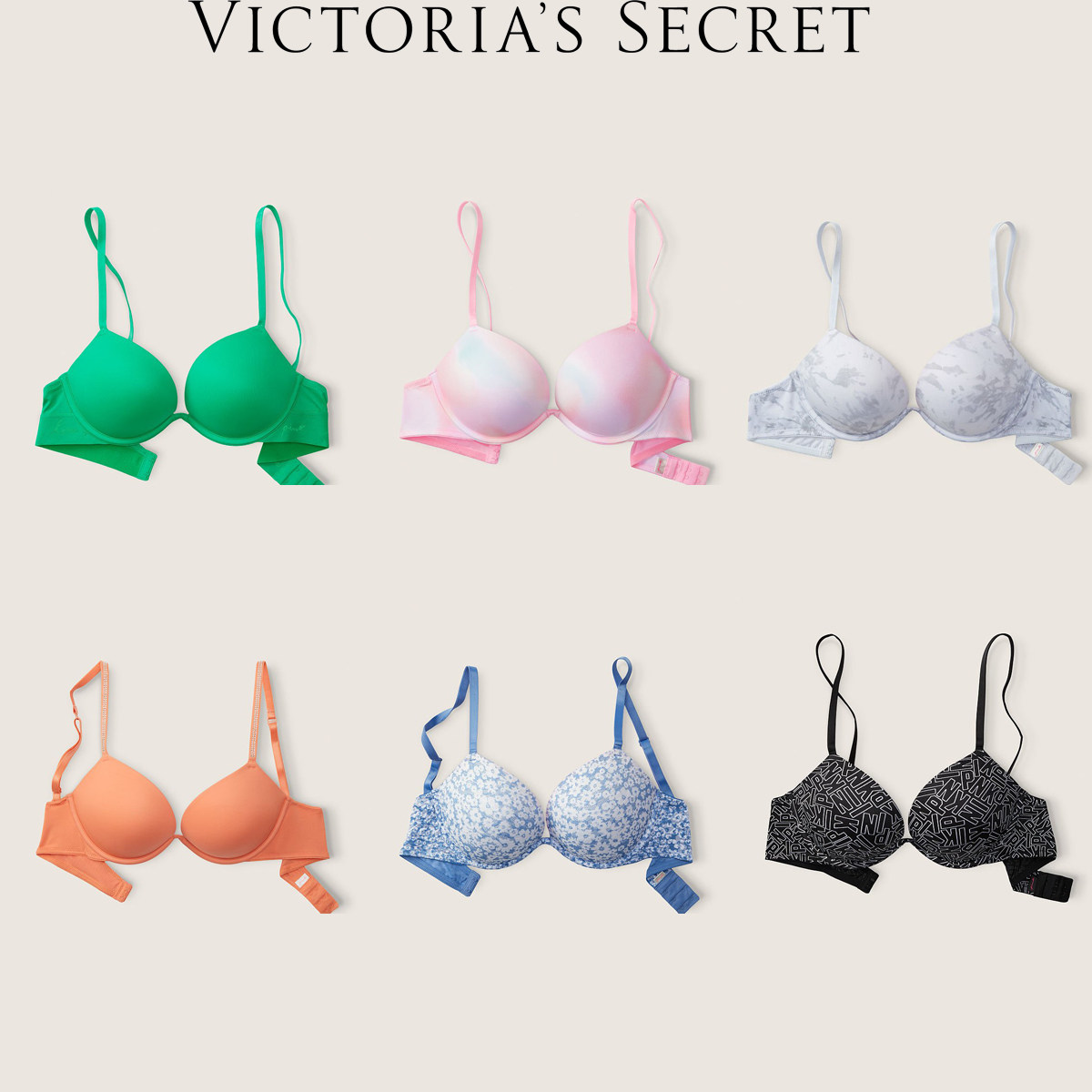 正品现货维多利亚的秘密 PINK超厚垫立体丰胸聚拢上托文胸2805_虎窝淘