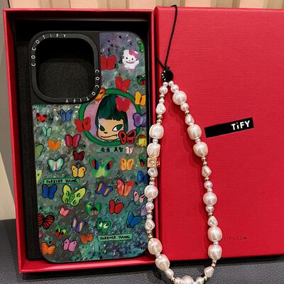 C家奈良美智涂鸦女孩适用苹果16promax/17PRO手机壳iphone15镜面MagSafe磁吸14pro保护套13卡通搞怪12/17