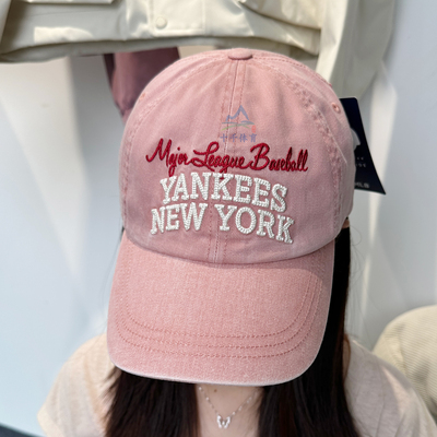 MLB字母刺绣软顶运动棒球帽男女