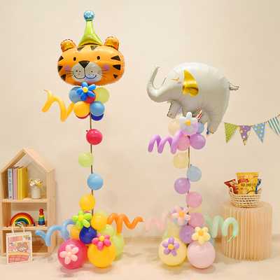 动物气球卡通立柱地飘