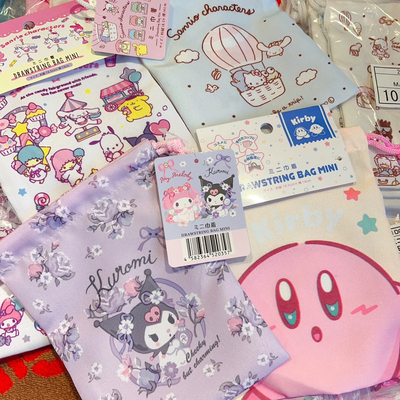 可爱束口袋鲨鱼猫抽绳袋可爱