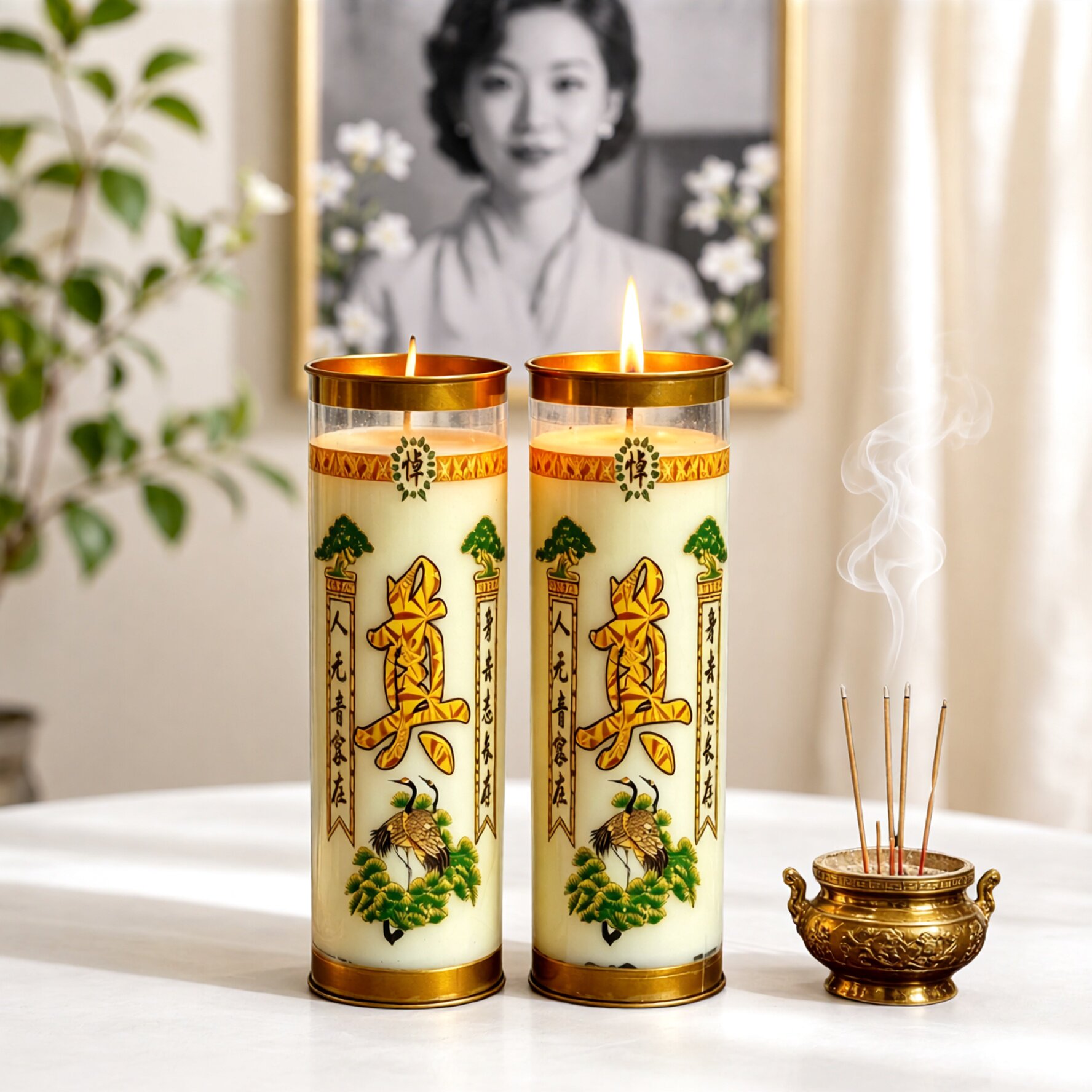 中元节祭祀用品酥油灯奠字蜡烛清明节上坟奠蜡烛周年蜡烛头七蜡烛