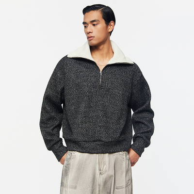 southstudio撞色翻领毛衣