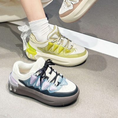 FILA 斐乐2025春季新款女鞋CARROT板鞋厚底萝卜鞋运动休闲鞋