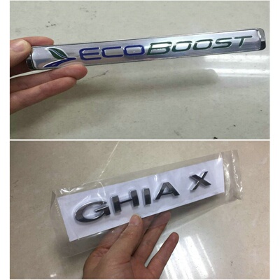 福特福克斯蒙迪欧致胜翼虎ECOBOOST汽车车标车贴尾标叶子板改装标