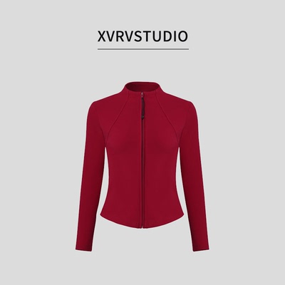 XVRV【拜年穿搭】2026运动跑步新款加绒全拉链立领长袖运动上衣