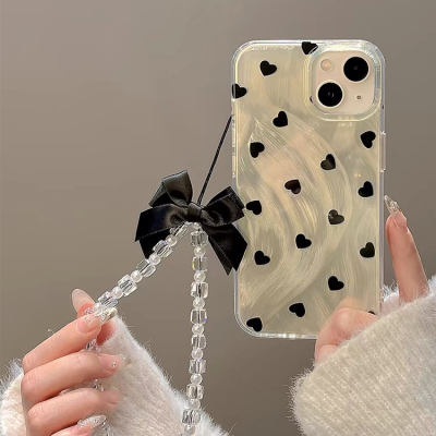 ins风简约爱心适用K70红米k60E小米13手机壳11青春10S新款Civi3/NOTE9/12高级K50至尊全包K40s带链条14Pro女