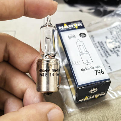 德国利华NARVA大功率刹车灯倒车灯后雾灯P21W高亮35W卤素灯48049