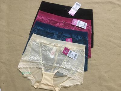 依曼丽5条透气中腰平角裤