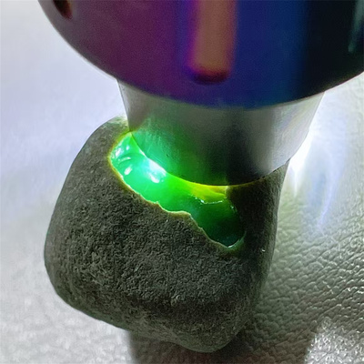 精品缅甸天然翡翠原石色料戒面料