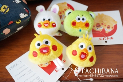 日本兄弟青蛙小鸡毛绒公仔徽章