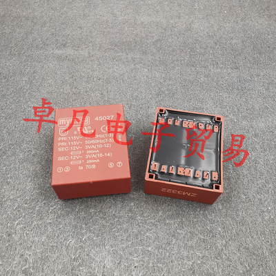 MYRRA 45027 2x115VAC转2x12VAC 2X3VA 美尔亚 变压器