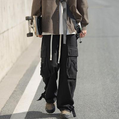 日系cityboy工装裤子男款潮牌宽松百搭阔腿裤痞帅机能风休闲长裤