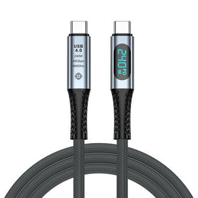 雷电4双头TypeC高速数据线40Gbps