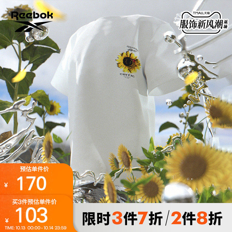 [CRITIC联名]Reebok锐步官方夏季男女经典舒适印花圆领短袖T恤_虎窝淘