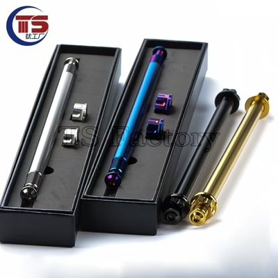 TS 钛工厂 XMAX300 钛合金前轮轴 中轴套装 适配雅马哈摩托车