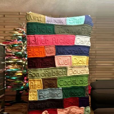 Handcrafted Funny Cussword Blanket Swear Word Blanket Yule K