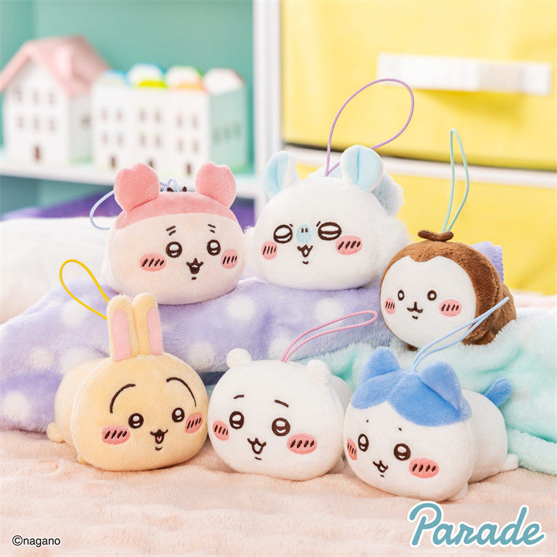 日本正版PARADE 吉伊卡哇趴趴造型毛绒挂件景品 Chiikawa乌萨奇
