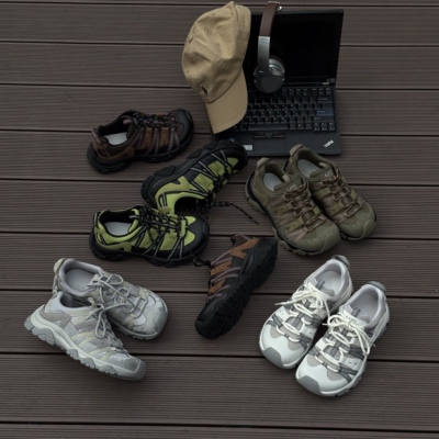 H55女鞋融境2026春季新款户外丑萌美学时尚百搭休闲鞋徒步登山鞋