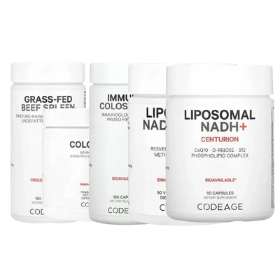 CodeAge牛初乳粉IMMUNO草饲牛心胰脏脂质体NAD+烟酰胺核糖NADH