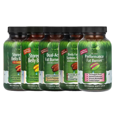 Irwin Naturals小檗碱绿茶红色六双效燃腹部Fat烧burner代谢消耗