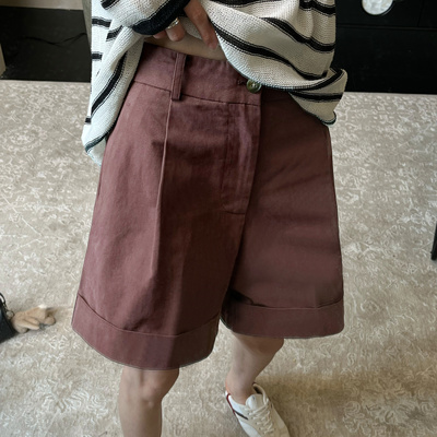 纯棉夏季新款女百搭短款裤子