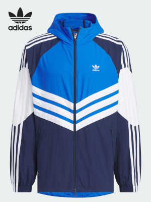 运动夹克外套Adidas休闲连帽男士