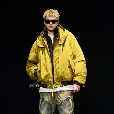 易麦潮牌廓形冬新款情侣领羽绒服