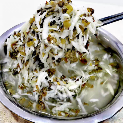 芥疙瘩酸菜浆水菜山西老黄菜大缸老传统腌制下酒菜泡菜