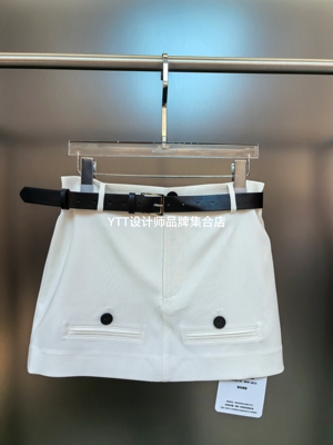 顺丰包邮 UTUH 2026春夏新款白色时尚休闲百搭显瘦半身裙配腰带
