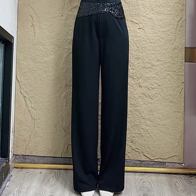 欢舞阁舞蹈服弹力新款摩登舞服装新款网红拼接亮片裤B0298