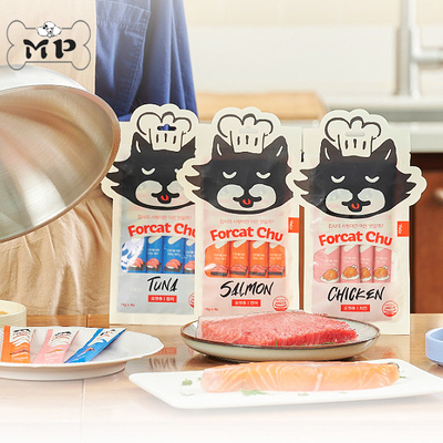 韩代金枪鱼三文鱼鸡胸肉泥猫条