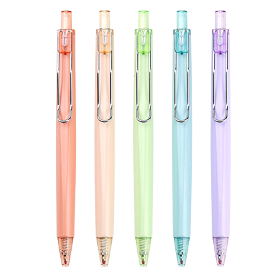 晨光优品莫兰迪色金属杆中性笔学生速干0.5子弹头刷题黑水笔J6404