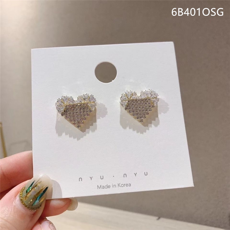 【925银针】网红ins新款耳环潮耳钉女爱心简约小巧冷淡风耳饰品