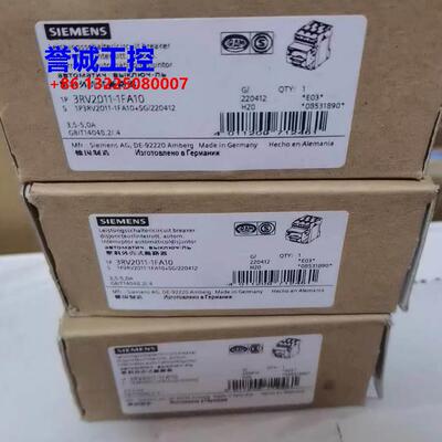 西门子断路器 3RV2011-1FA10/1EA10/0JA15/1HA10 全新原装议价$
